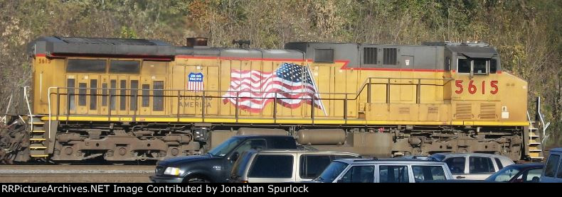 UP 5615, engineer's side view